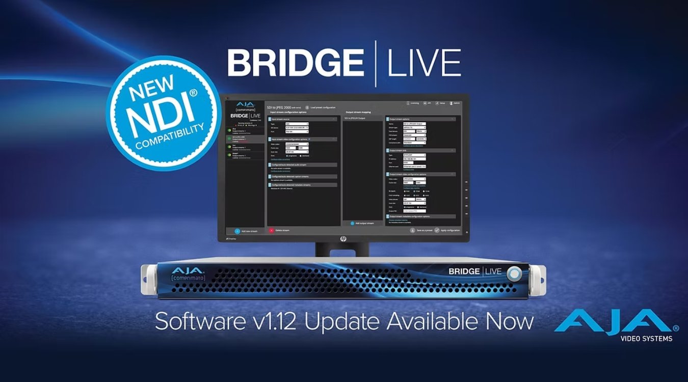 AJA BRIDGE LIVE v1.12 Adds Bi-Directional NDI & HLS Output